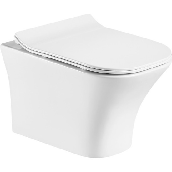 ΛΕΚΑΝΗ BIANCO CERAMICA DELIA RIMLESS DL11000SC-300 ΚΡΕΜΑΣΤΗ