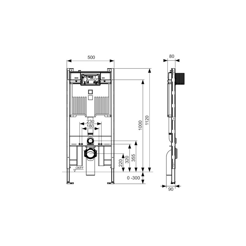 ΕΝΤΟΙΧΙΣΜΕΝΟ ΚΑΖΑΝΑΚΙ ΓΥΨΟΣΑΝΙΔΑΣ TECE PROFIL OCTA W 9300500